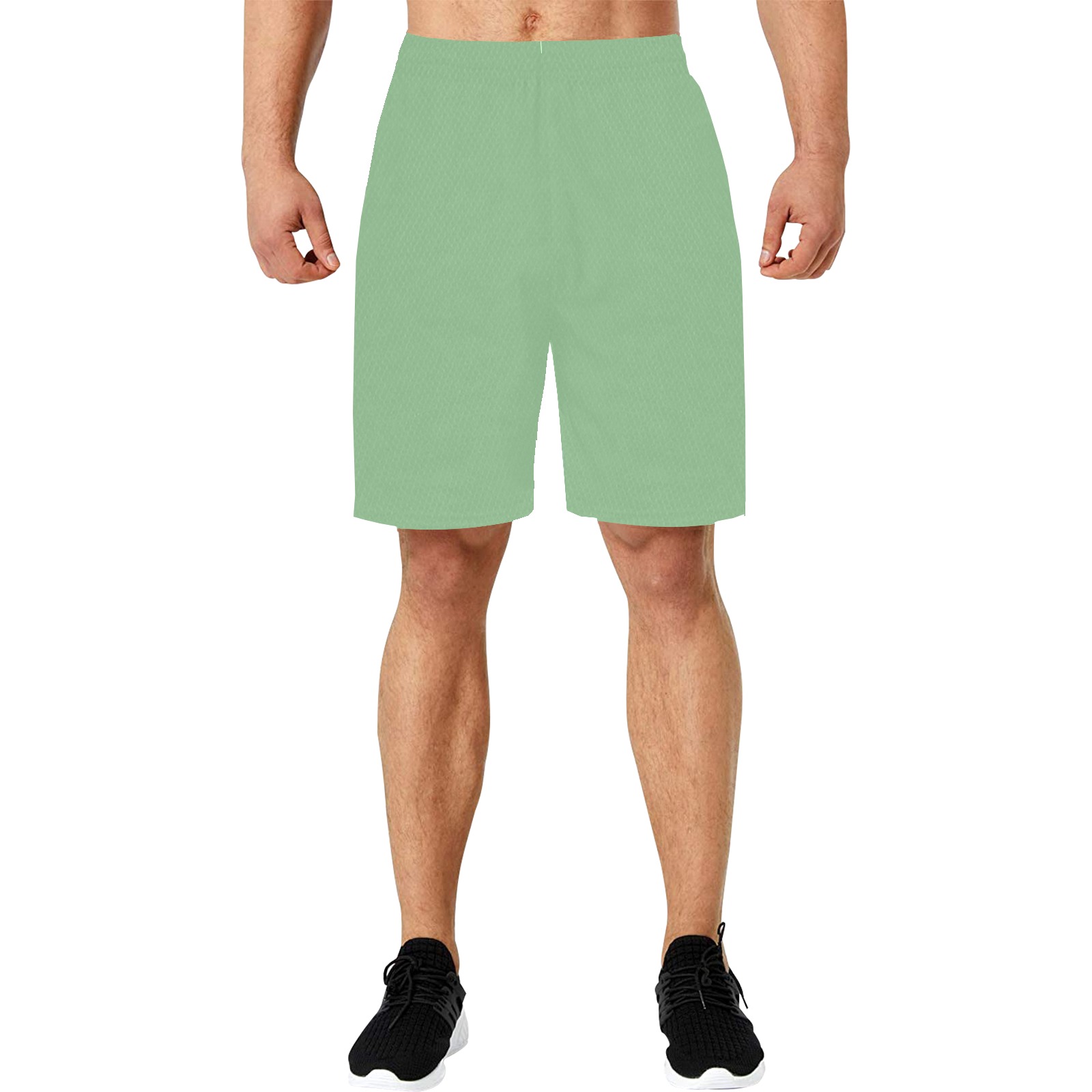 color dark sea green All Over Print Basketball Shorts | ID: D5618060