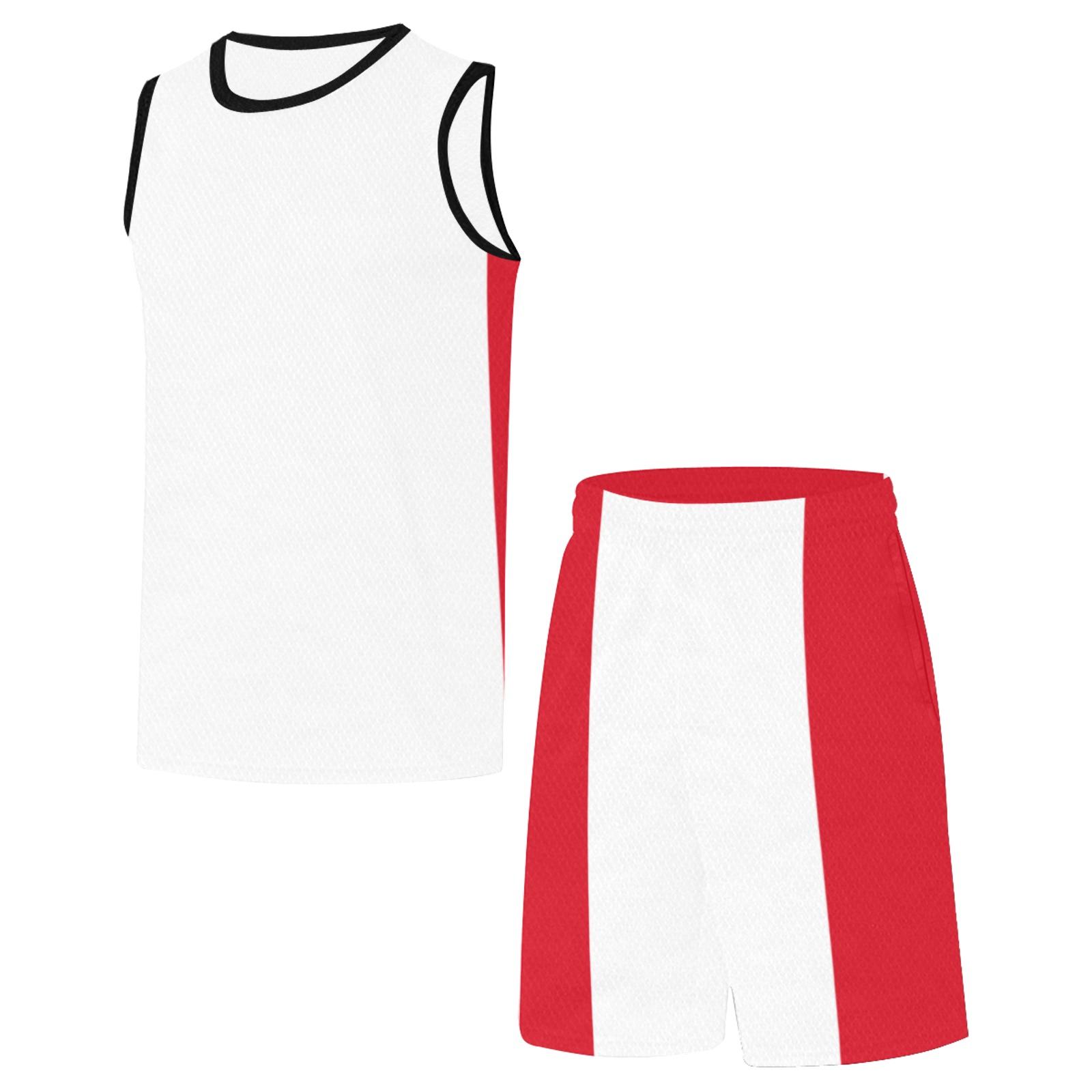 Flag_of_Peru.svg Basketball Uniform with Pocket | ID: D6310989