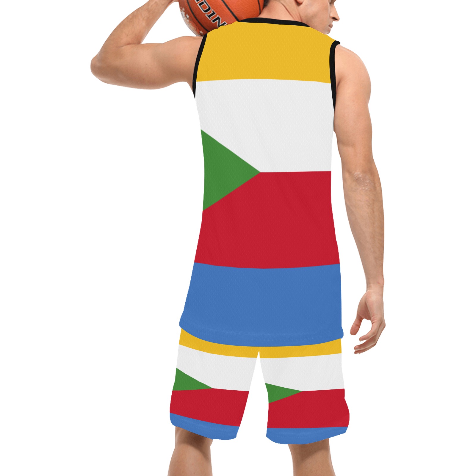 Flag_of_the_Comoros.svg Basketball Uniform with Pocket | ID: D6305399