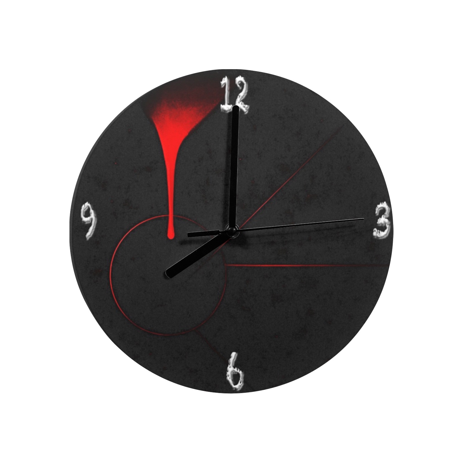 MIdnight Drip Wall Clock MDF Wall Clock | ID: D7420606
