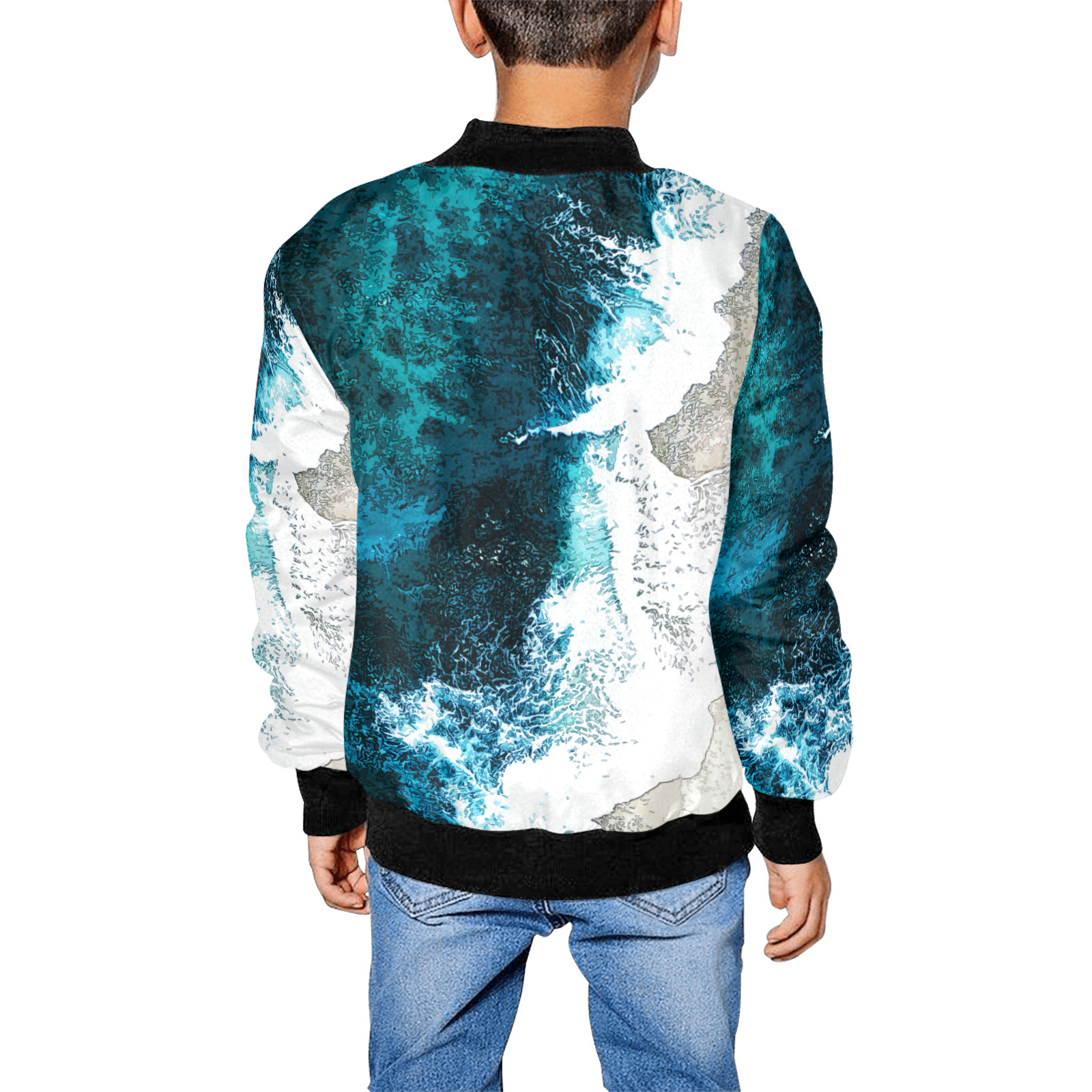 Ocean And Beach Kids' All Over Print Bomber Jacket (Model H40) | ID ...