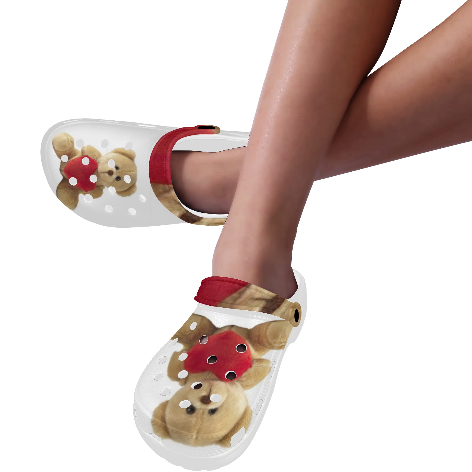 Teddy Bear Custom Print Foam Clogs for Adults | ID: D7043357