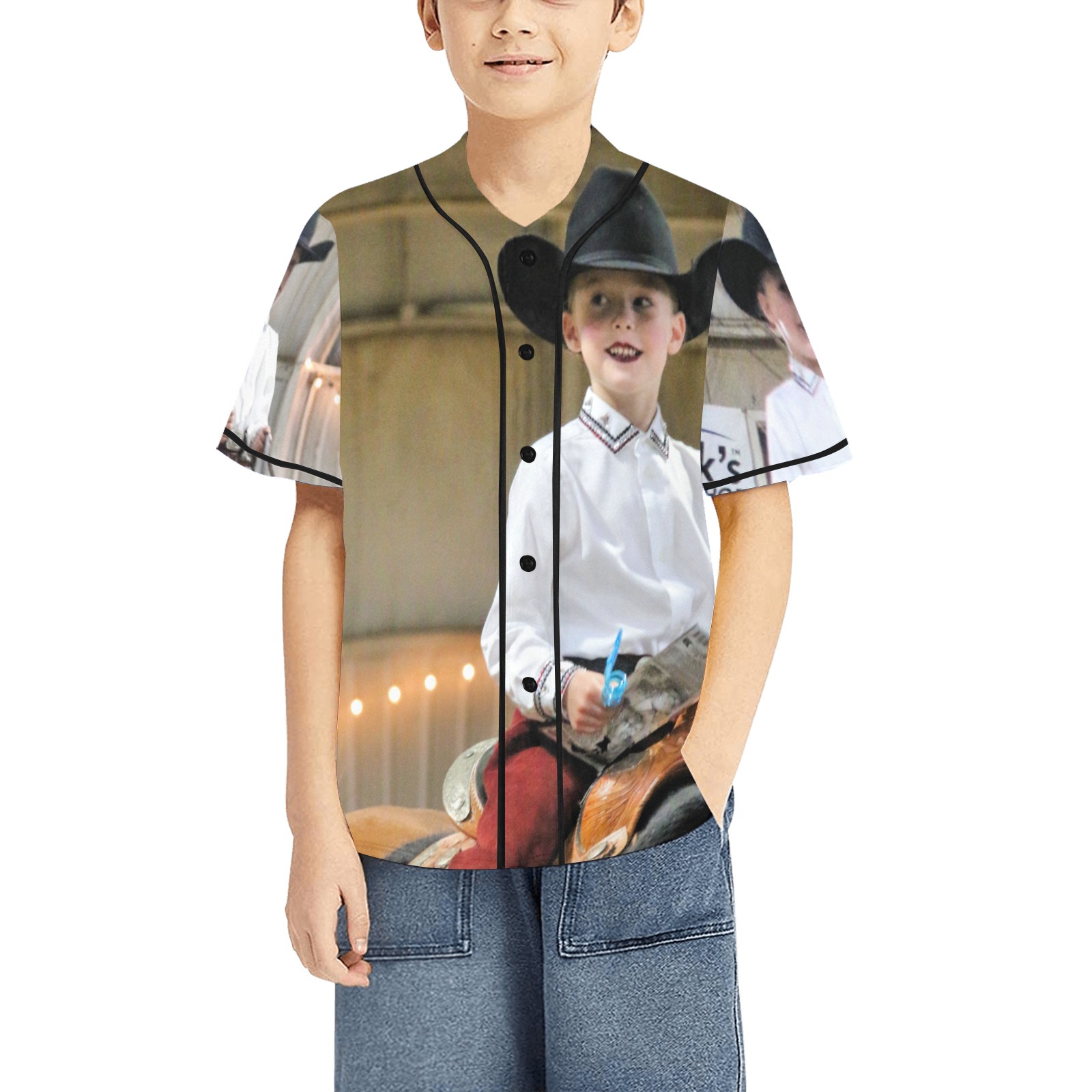 I RIDE All Over Print Baseball Jersey for Kids (Model T50) | ID: D7432909