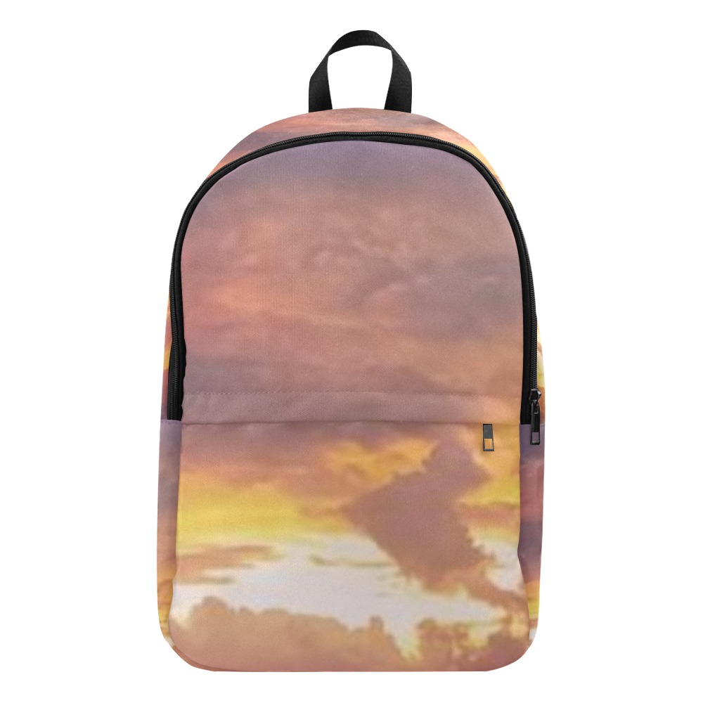 Sunset wih red black clouds Fabric Backpack for Adult (Model 1659) | ID ...