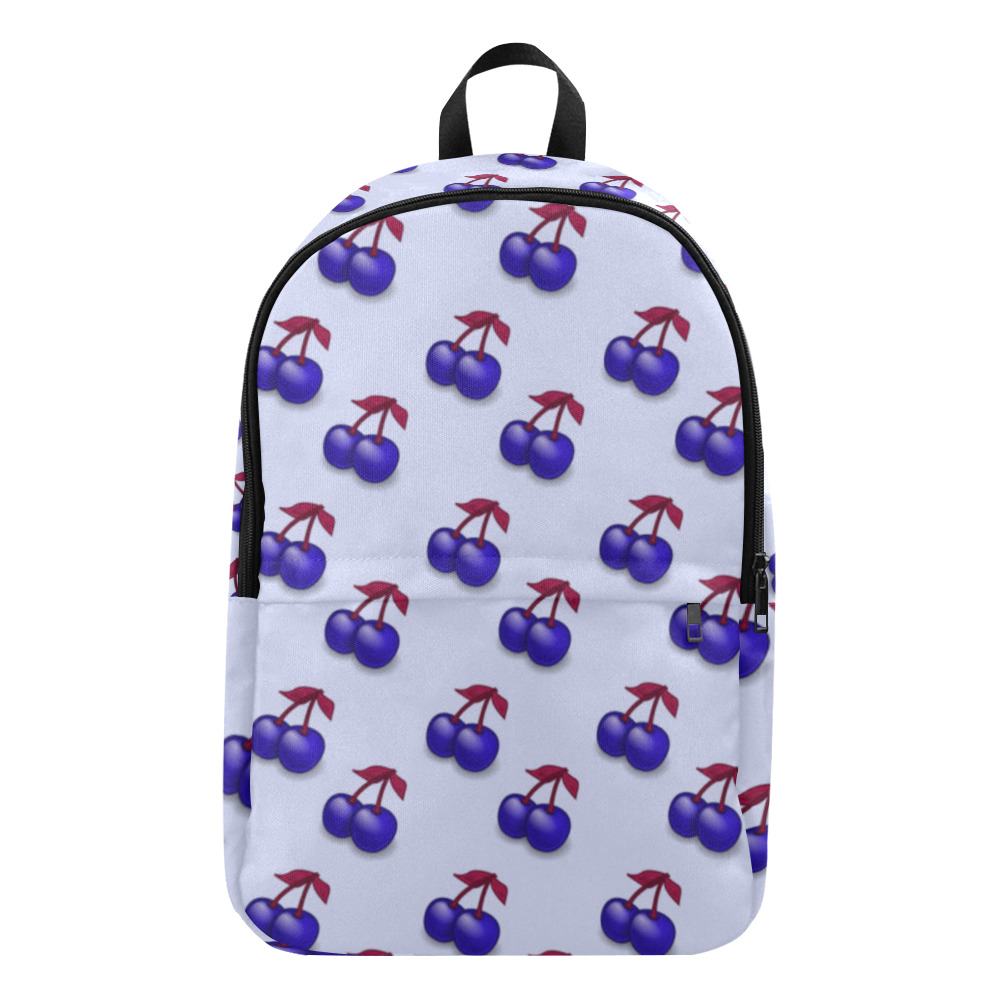 retro blue cherries Fabric Backpack for Adult (Model 1659) | ID: D7171901