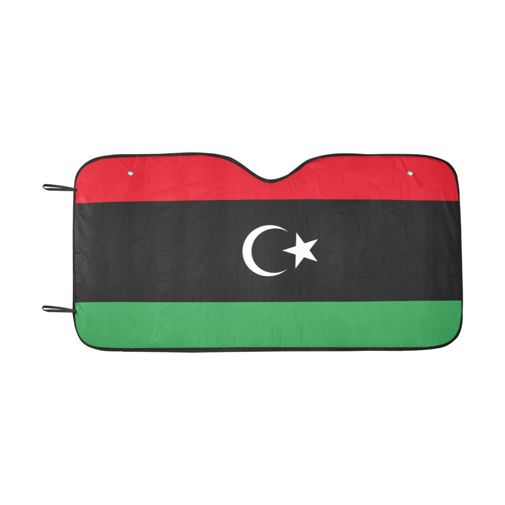 Flag_of_Libya.svg Car Sun Shade 55"x30" | ID: D6332614