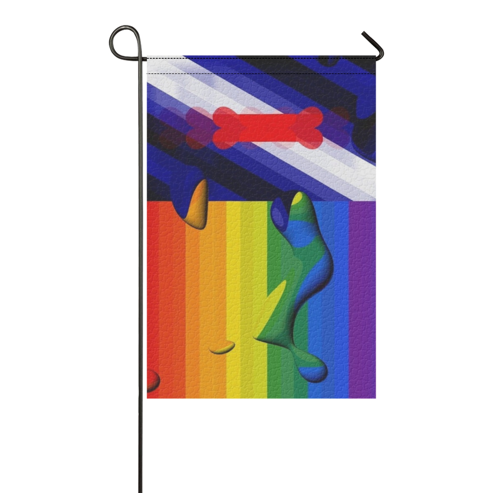 Puppy Pride Flag Pop Art by Nico Bielow Garden Flag 12‘’x18‘’(Twin ...