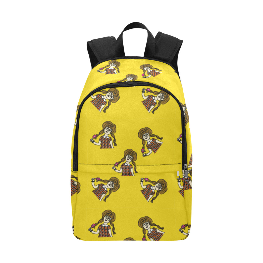 girl with popsicle yello Fabric Backpack for Adult (Model 1659) | ID ...