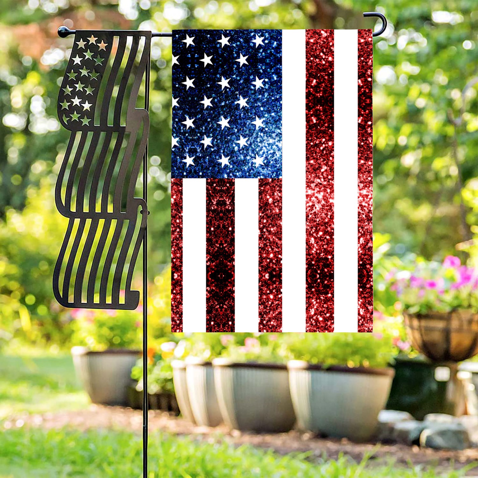 Sparkly USA flag America Red White Blue faux Sparkles patriotic bling ...