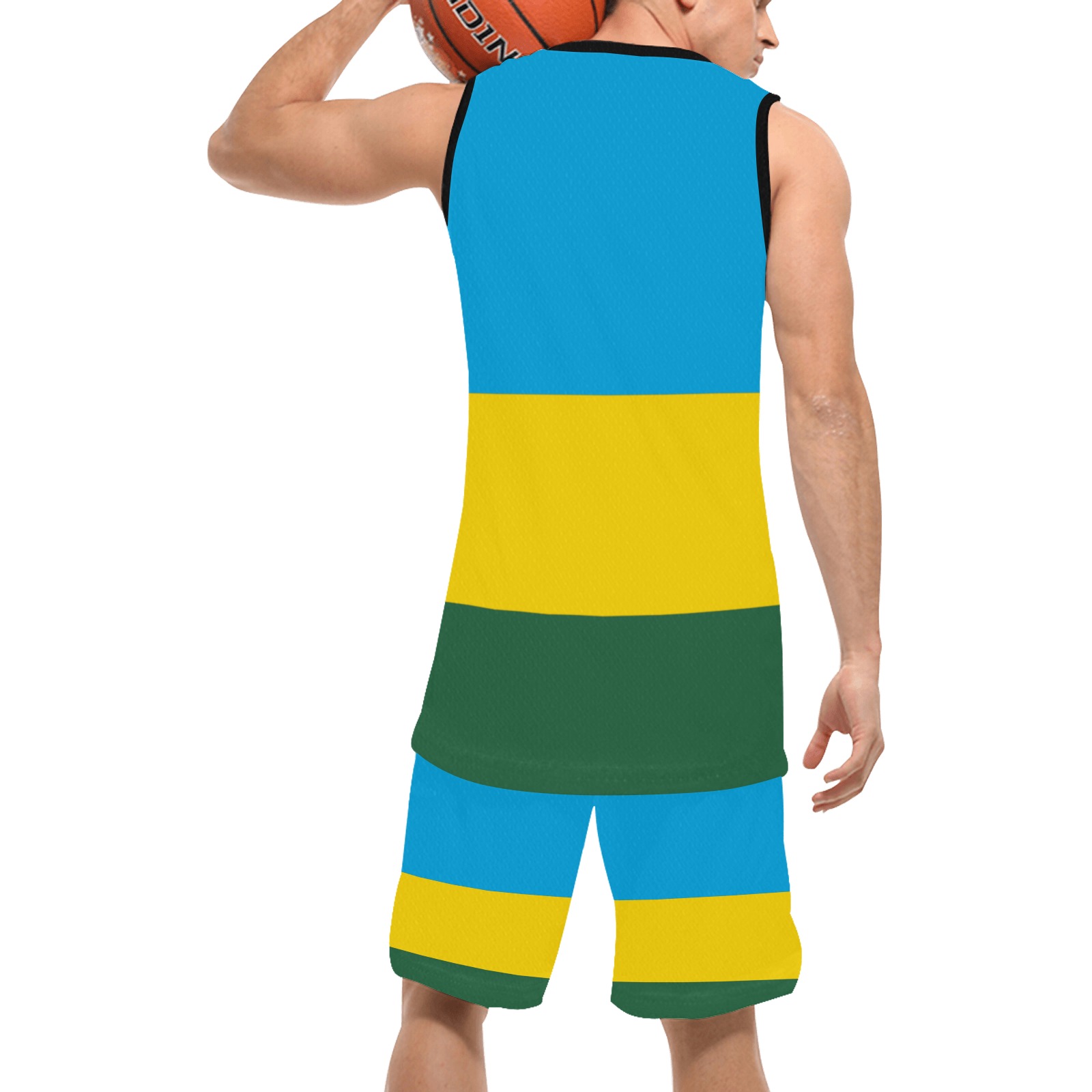 Flag_of_Rwanda.svg Basketball Uniform with Pocket | ID: D6310998