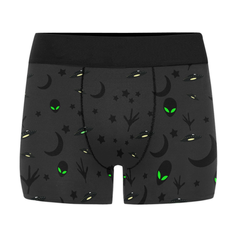 Aliens and Spaceships - Charcoal Men's All Over Print Boxer Briefs ...