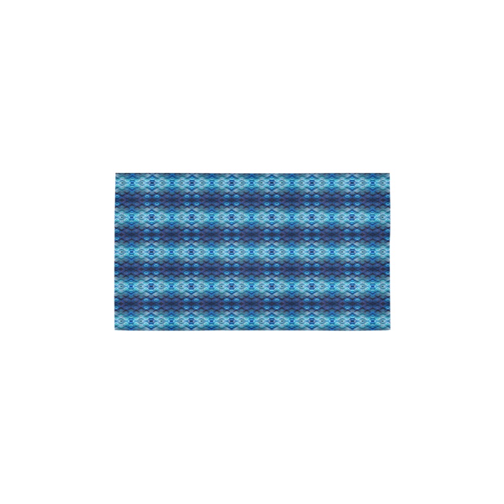sky blue and dark blue repeating pattern Bath Rug 16''x 28'' | ID: D6531227