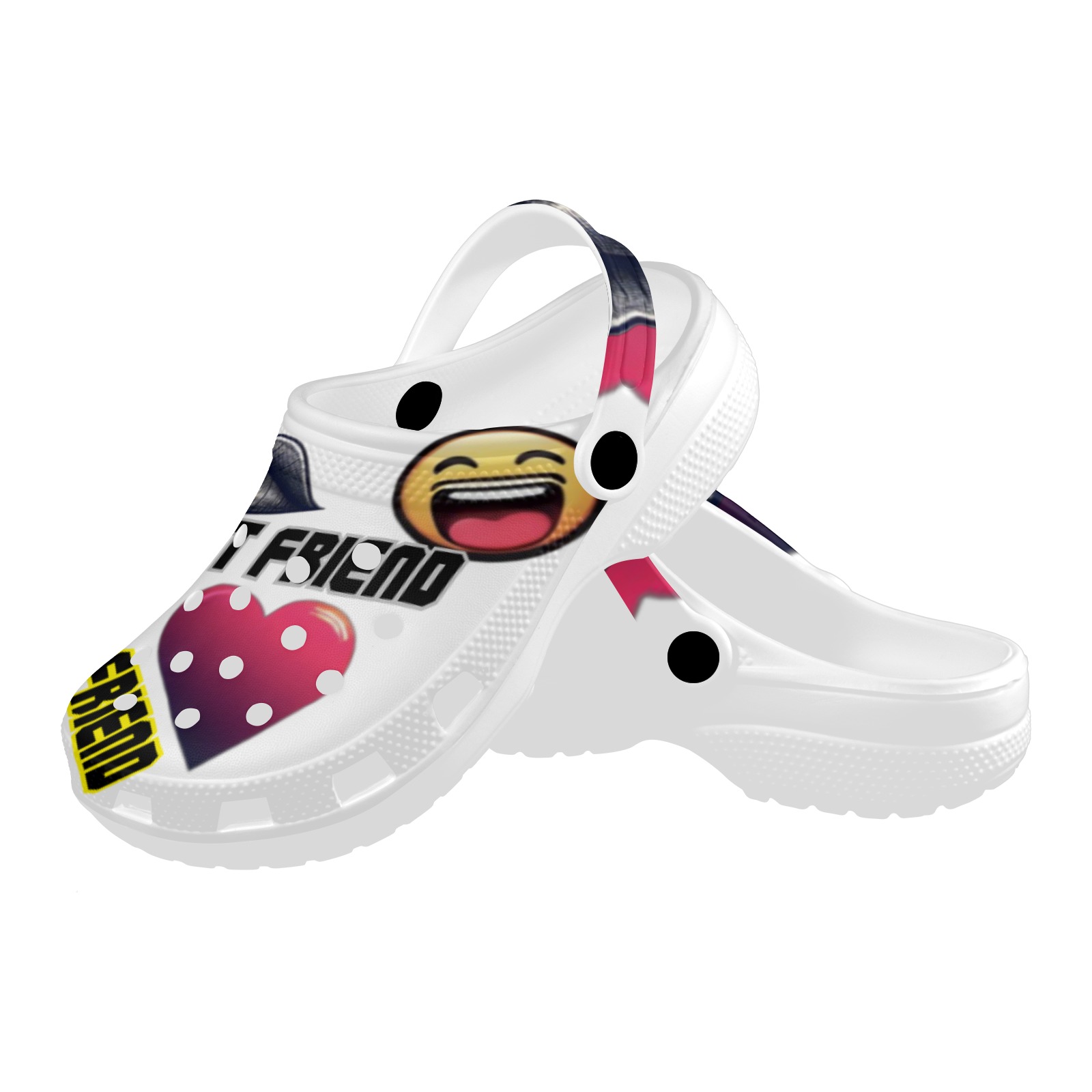 IMG_1635 Best Friend Emoji Clogs Custom Print Foam Clogs for Adults ...
