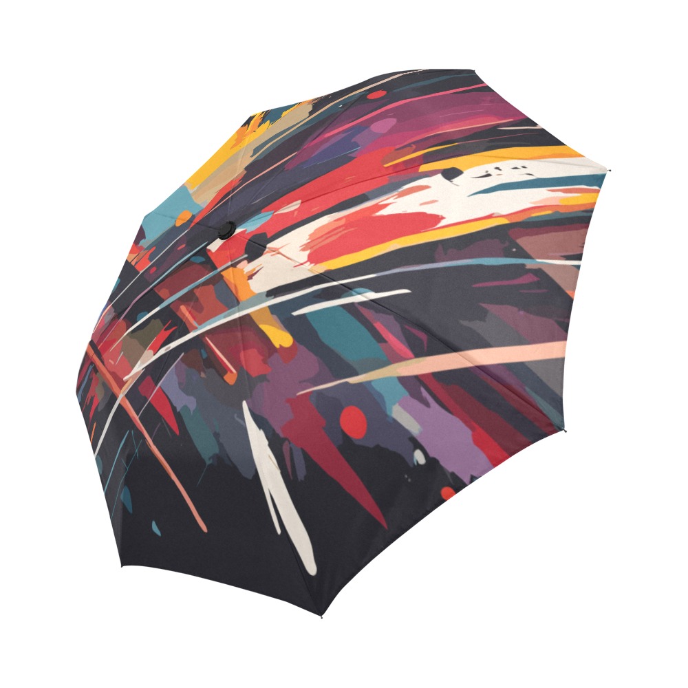 Stunning abstract art of colorful paint strokes Auto-Foldable Umbrella ...