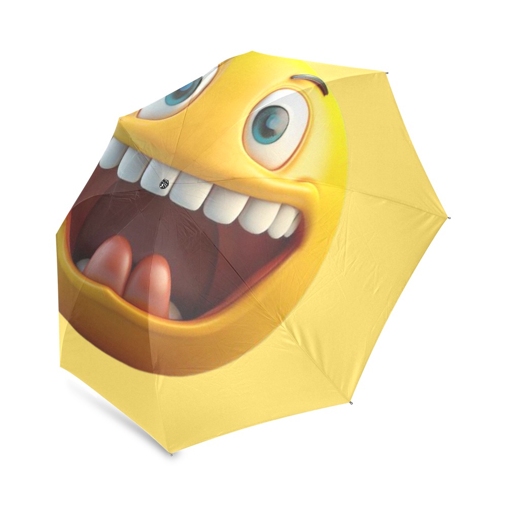 smiley teeth face Foldable Umbrella (Model U01) | ID: D6916323