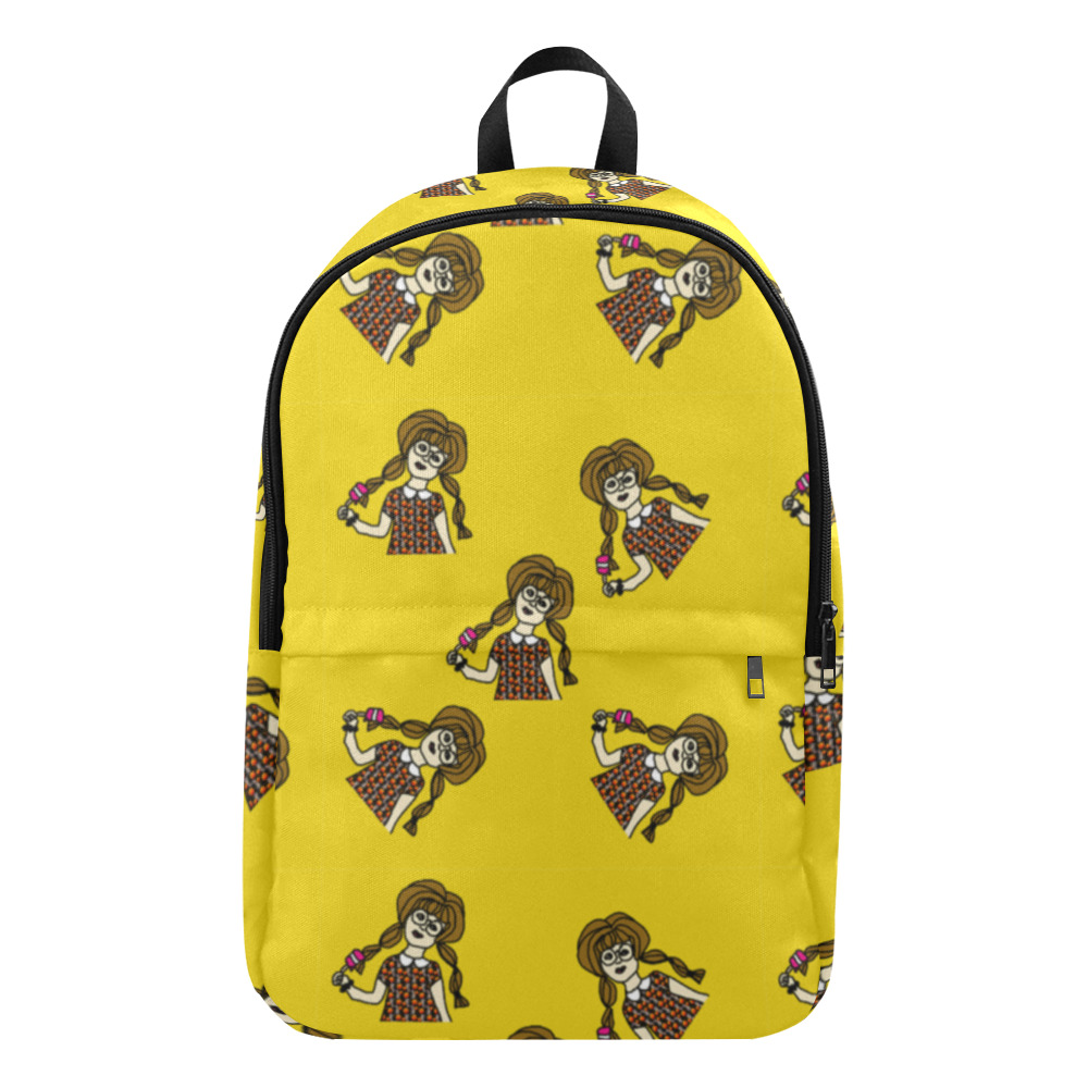 girl with popsicle yello Fabric Backpack for Adult (Model 1659) | ID ...