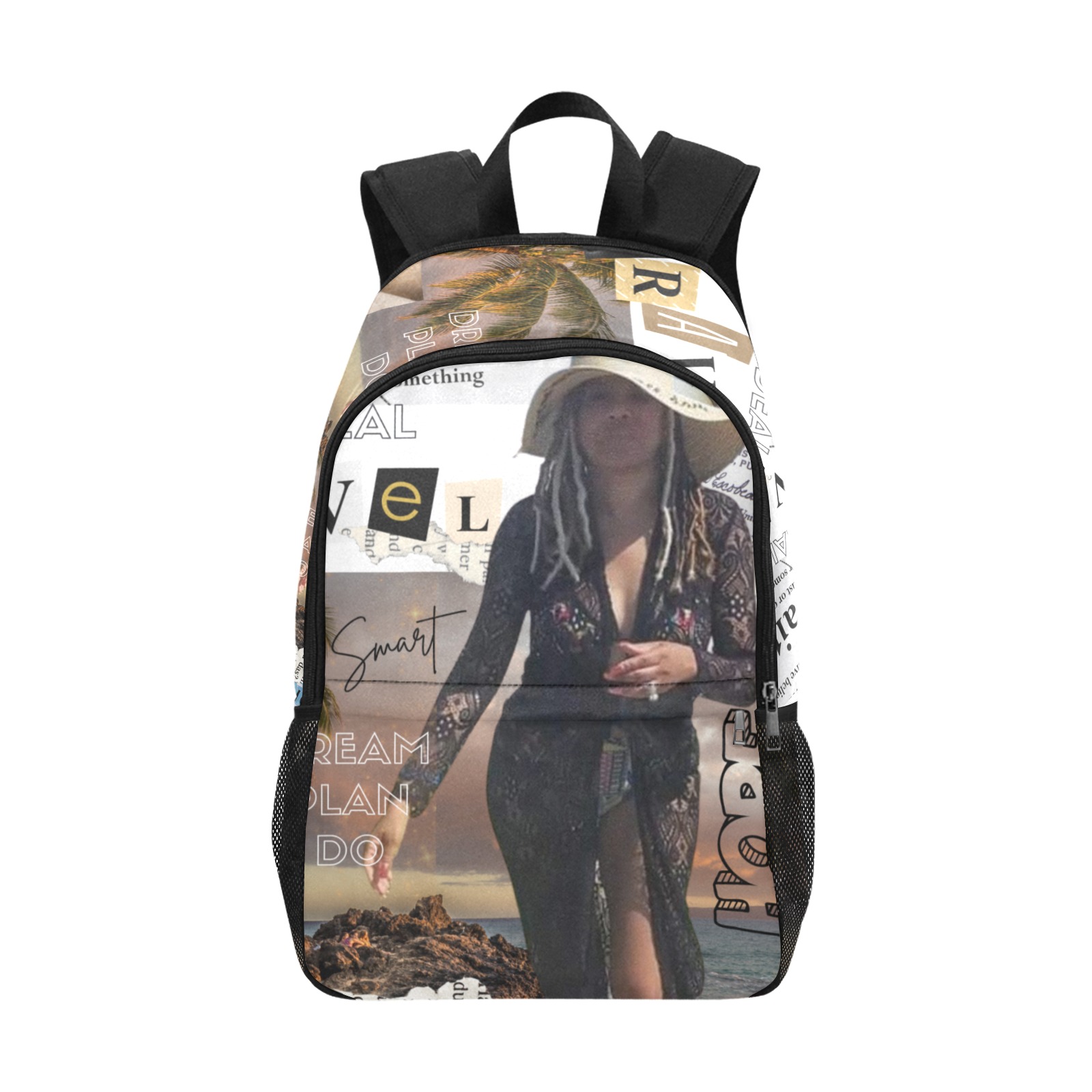 Customize your backpack Fabric Backpack with Side Mesh Pockets (Model ...