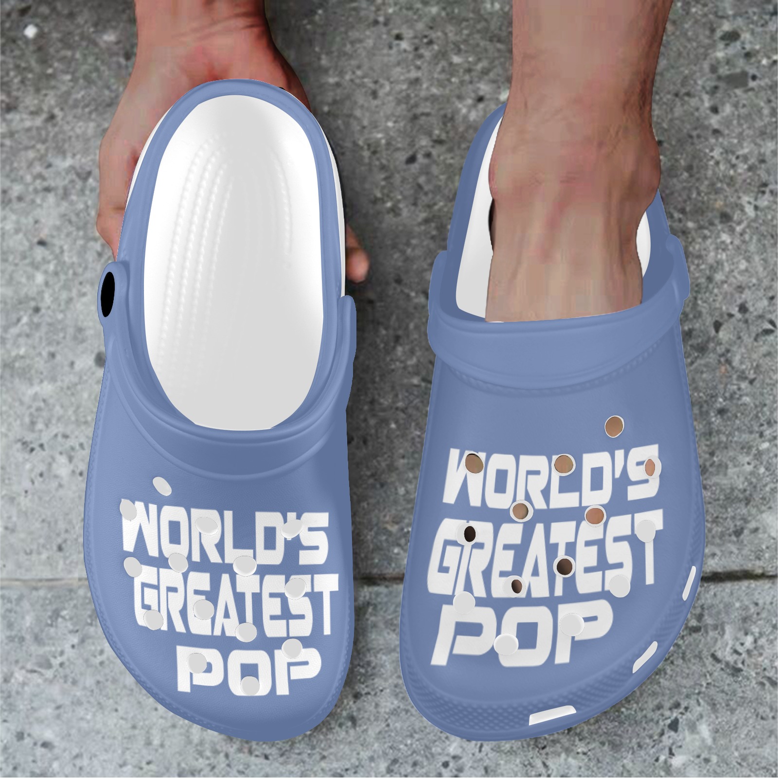World's Greatest Pop Custom Print Foam Clogs for Adults | ID: D6980388