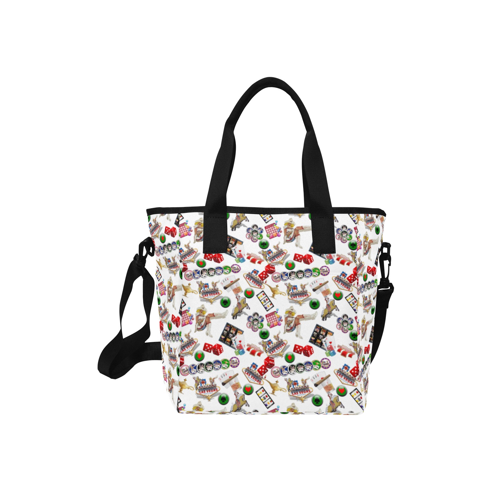 Las Vegas Icons - Gamblers Delight / White Insulated Tote Bag with ...