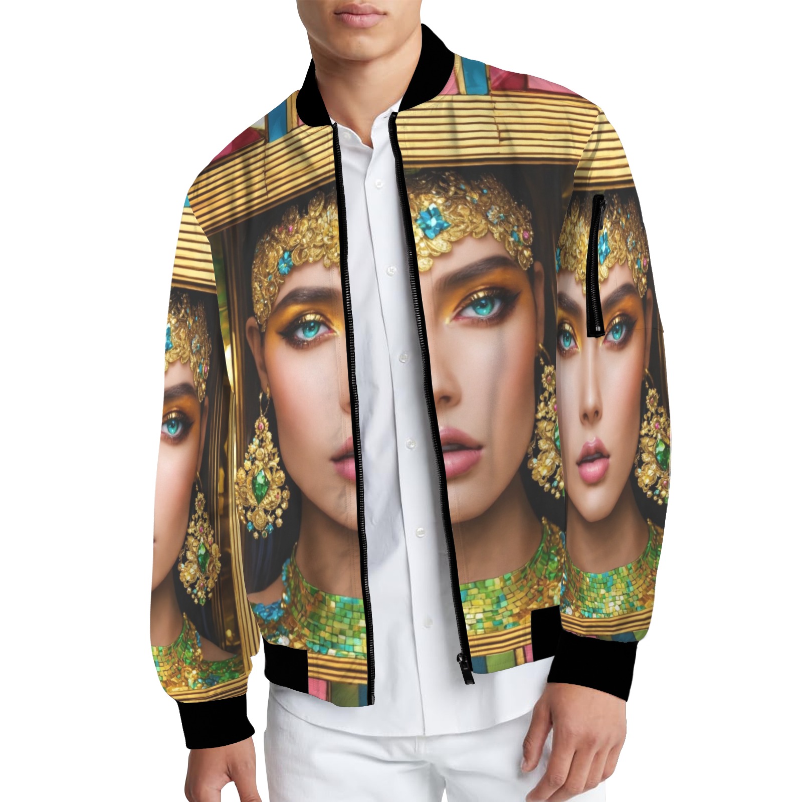 Frame supermodel painted Men's Bomber Jacket (Model H65) | ID: D7266670