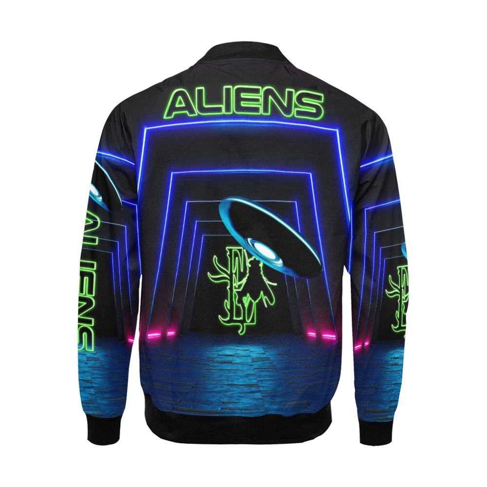 Aliens Collectable Fly All Over Print Bomber Jacket for Men (Model H19 ...