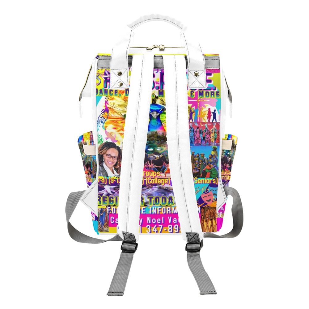 JNV REPSPACE COLORFUL White backpack with storage (8) Multi-Function Diaper Backpack/Diaper Bag ...