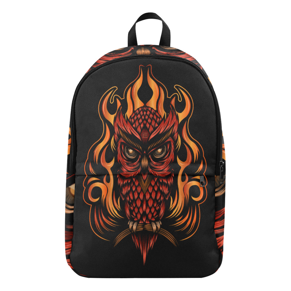 Fire Owl Fabric Backpack for Adult (Model 1659) | ID: D6489063