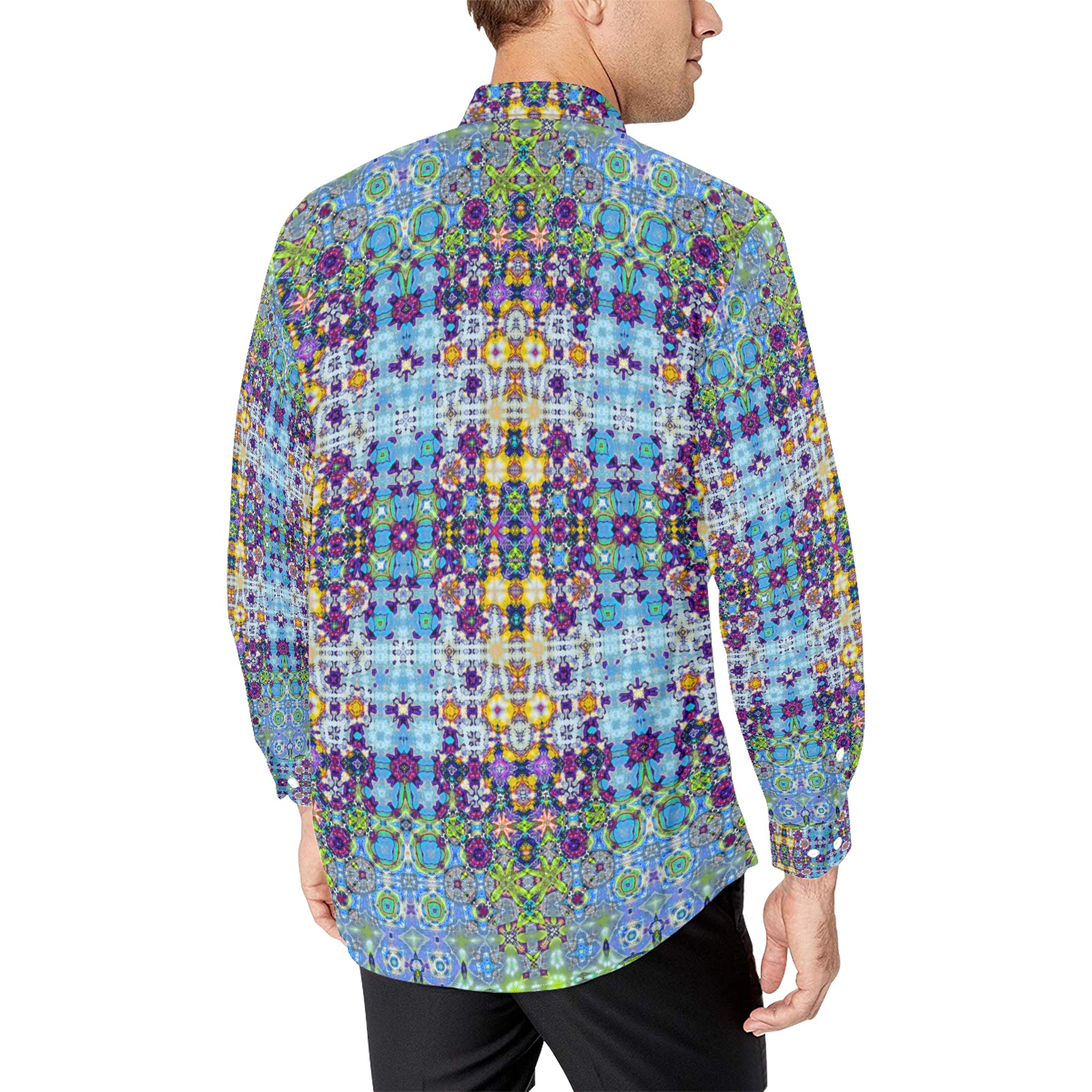 space time 126c33b2 Men's All Over Print Dress Shirt (Without Pocket ...