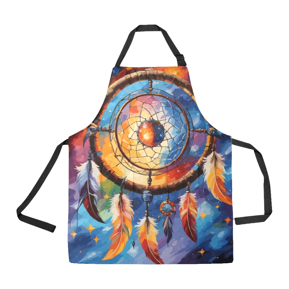 Colorful dreamcatcher, starry sky colorful art. All Over Print Apron ...