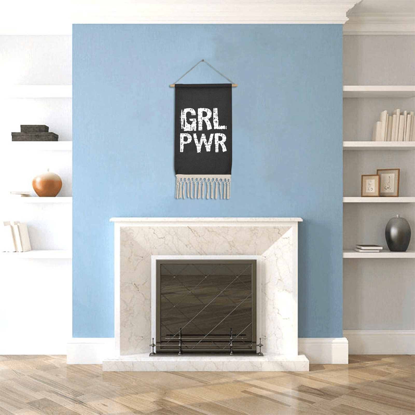 GRL PWR - Girl Power stunning white text. Linen Hanging Poster | ID ...