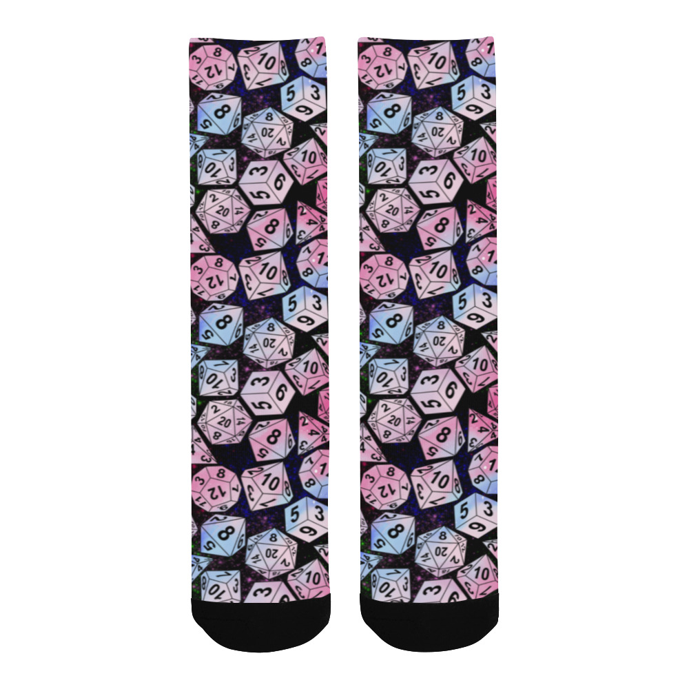 Custom Sock - Mens - Pastel Galaxy Dice Men's Custom Socks | ID: D6673581