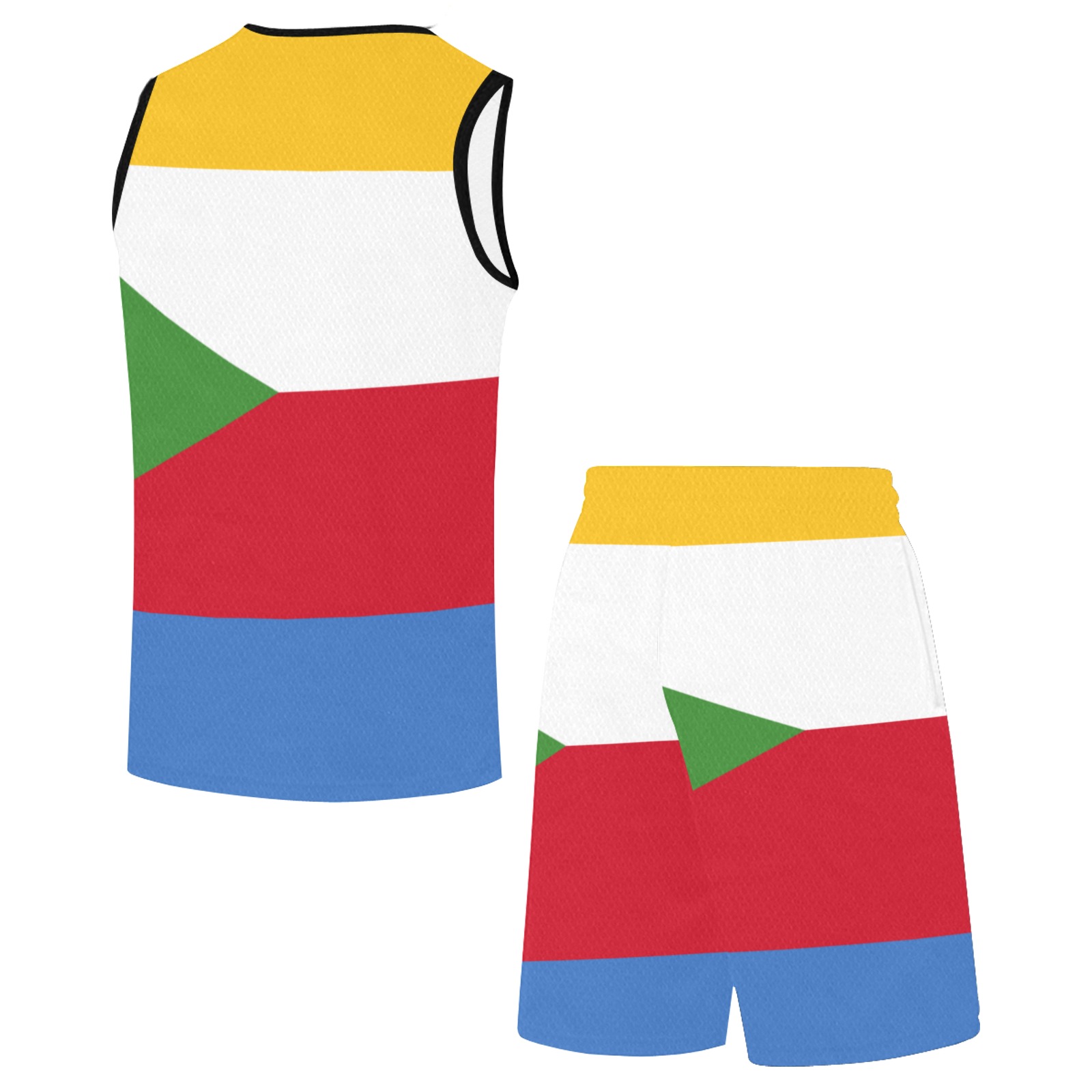 Flag_of_the_Comoros.svg Basketball Uniform with Pocket | ID: D6305399