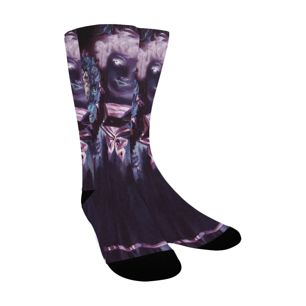 victorian girl blue Women's Custom Socks | ID: D6563470