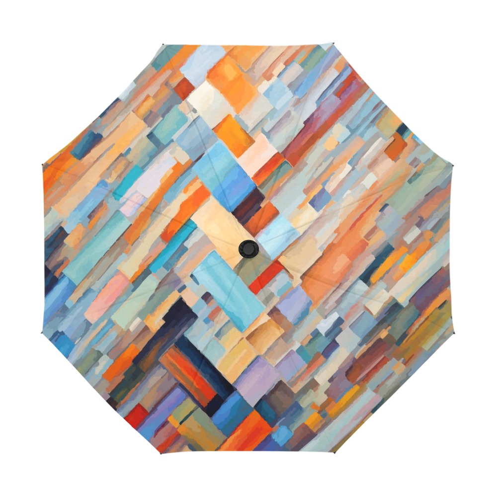 Rectangular patches of many colors abstract art Anti-UV Auto-Foldable ...