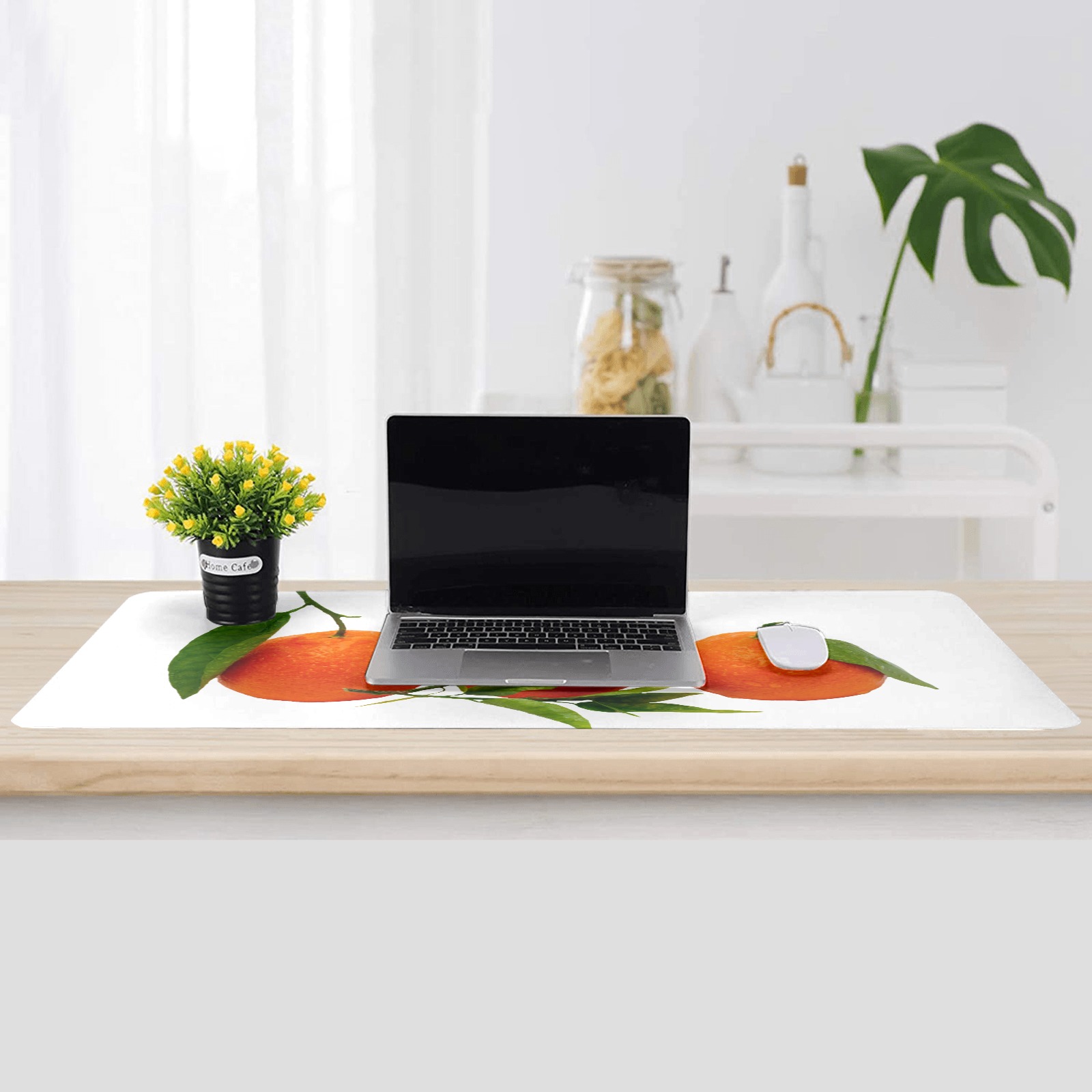 Three Sweet Orange Tangerine Fruits Gaming Mousepad (35"x16") | ID ...