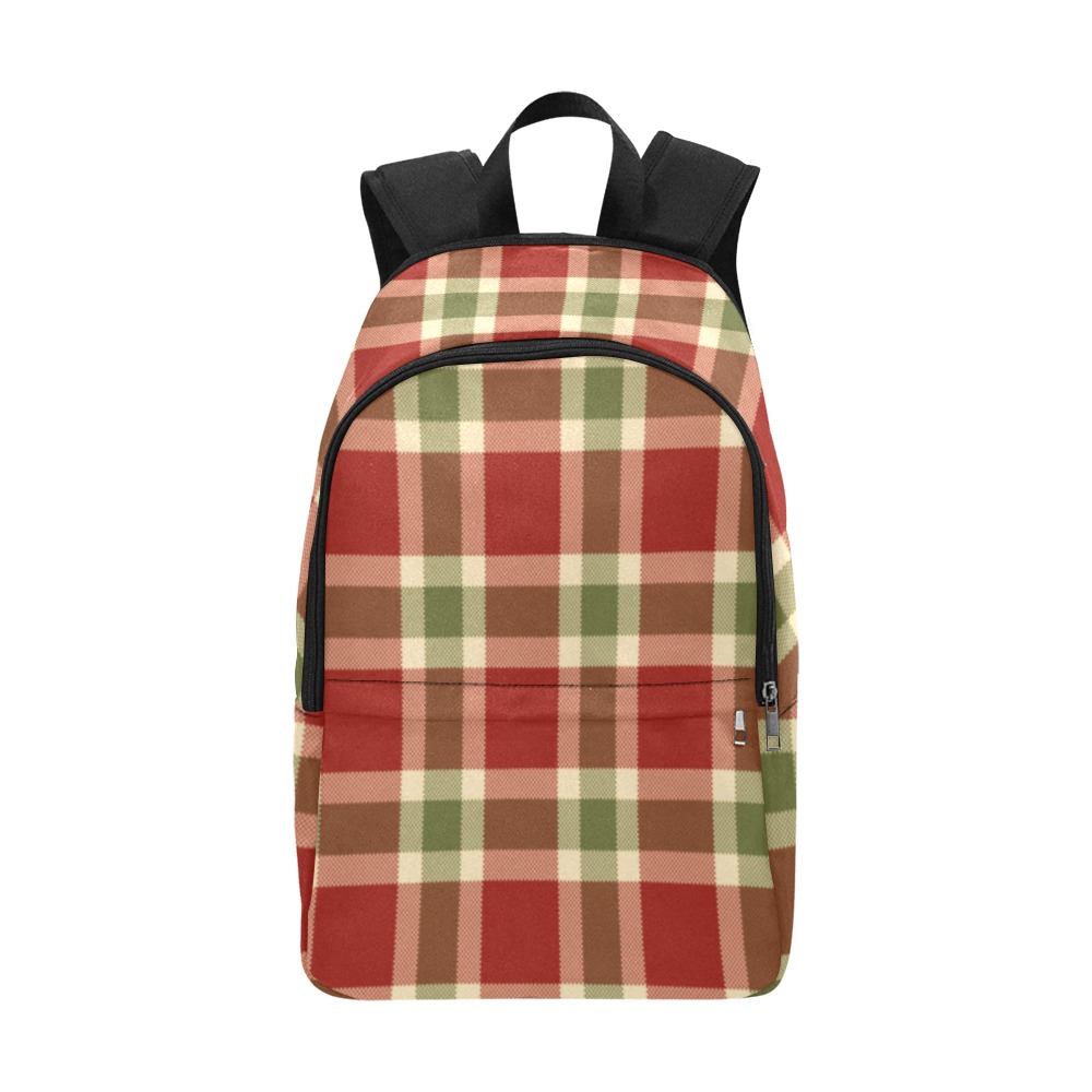 Red And Green Plaid Fabric Backpack for Adult (Model 1659) | ID: D6112203