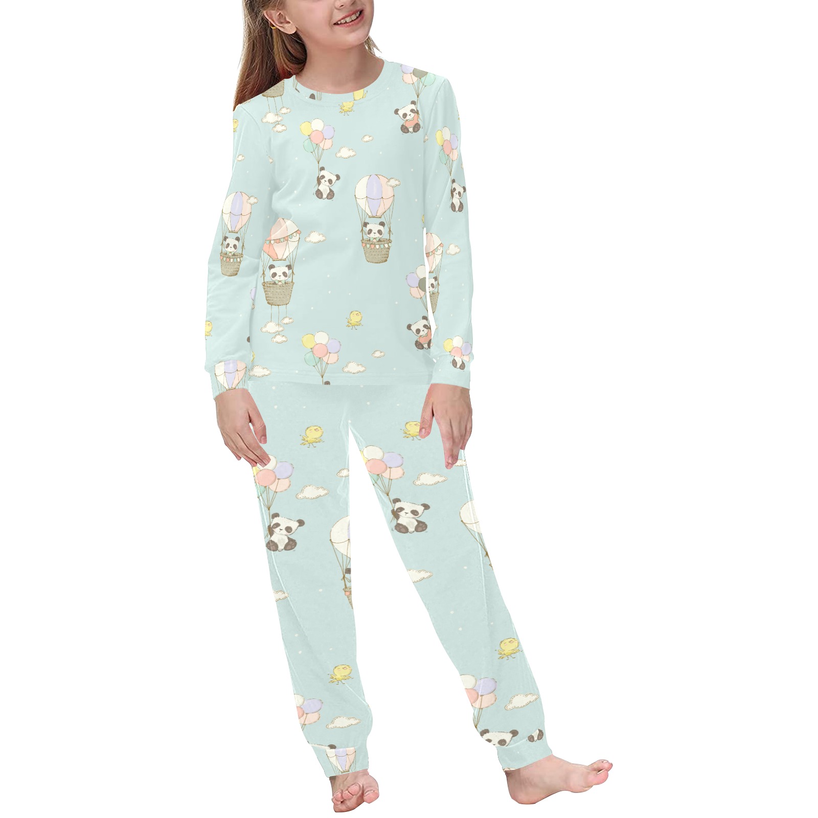 Flying Pandas Kids' All Over Print Pajama Set | ID: D6056223