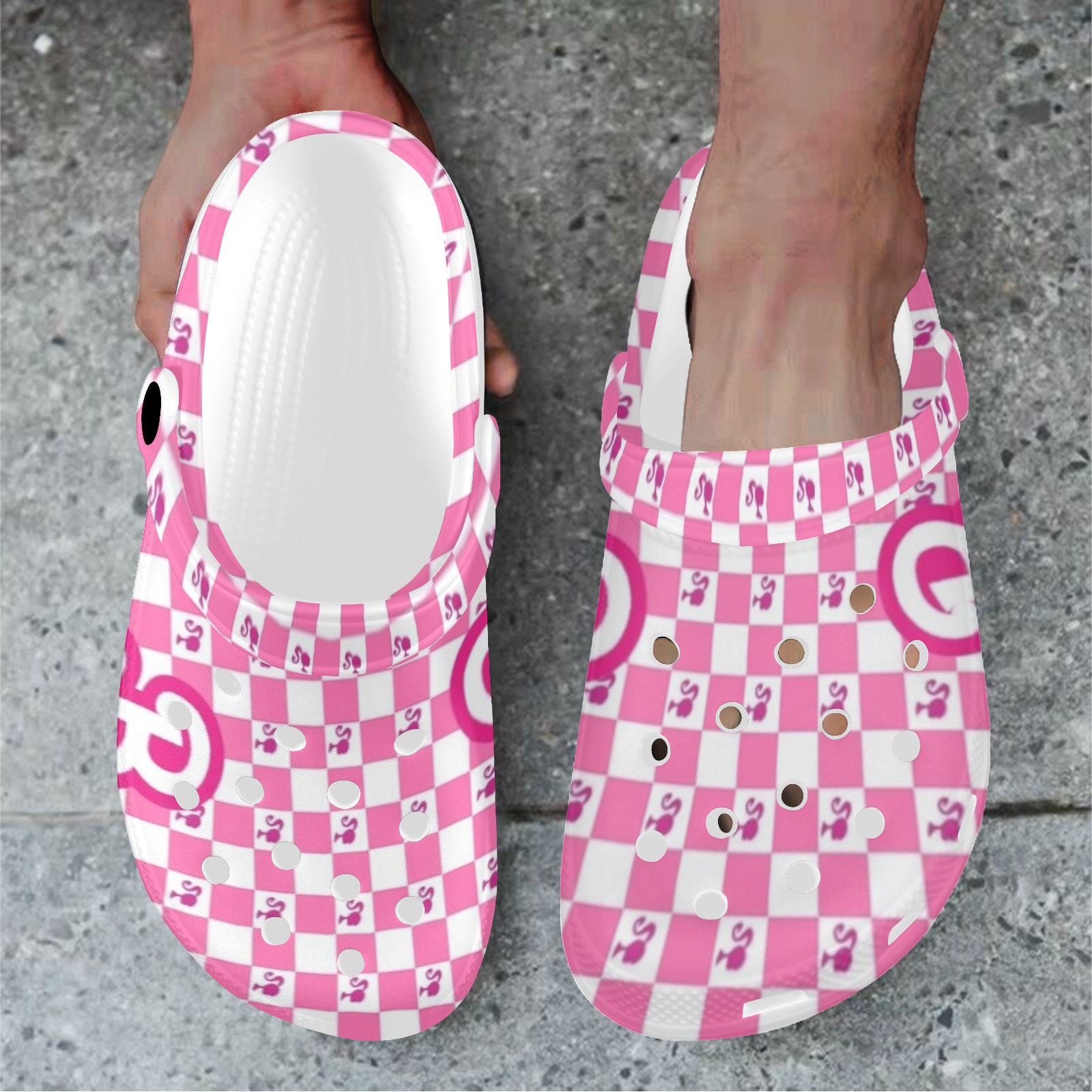 Bubblegum Pink Clog Collection 03 Custom Print Foam Clogs for Adults ...
