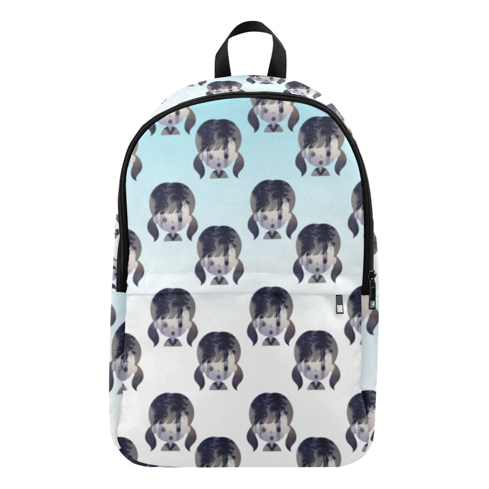 forest girl gradient blue Fabric Backpack for Adult (Model 1659) | ID ...