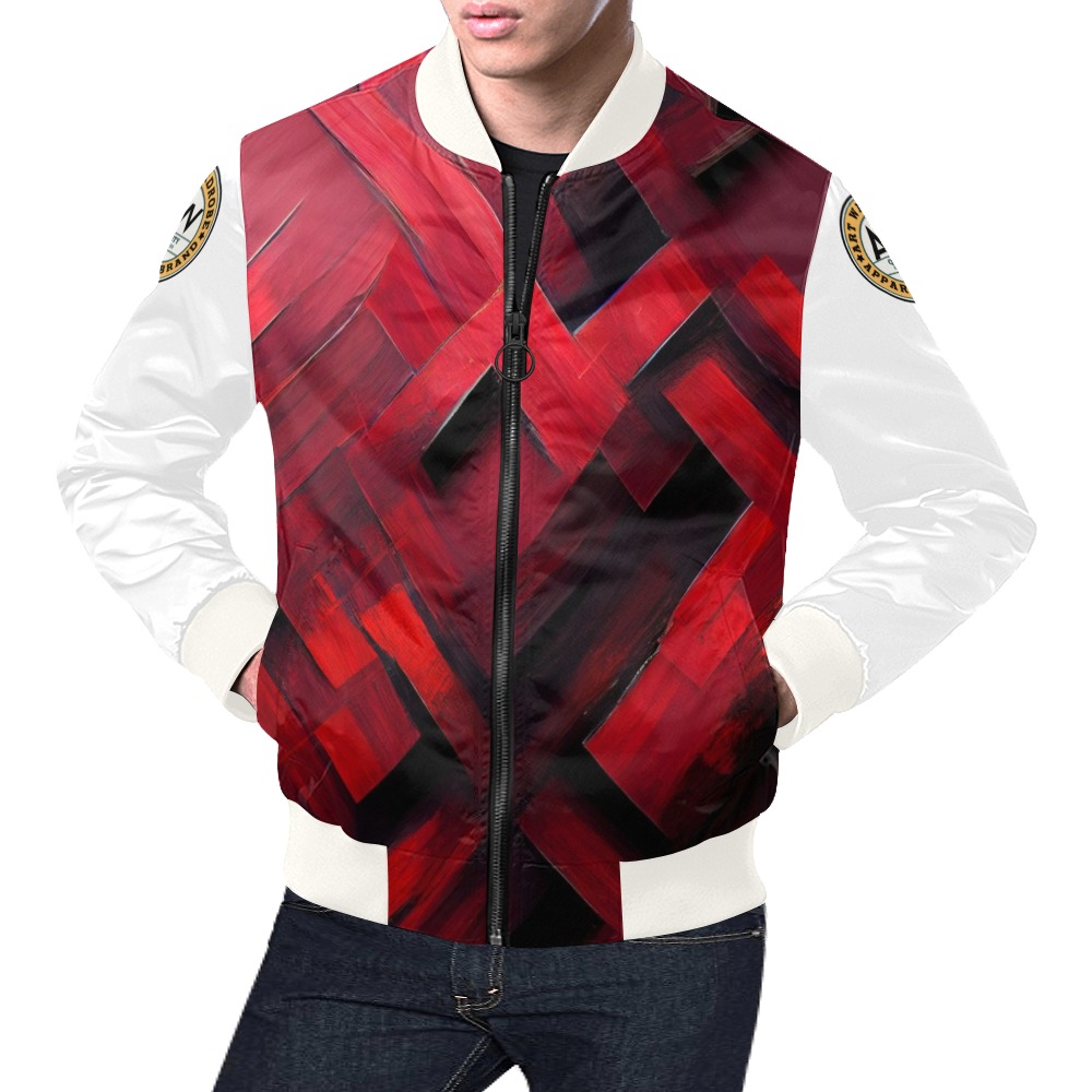 red diamond All Over Print Bomber Jacket for Men (Model H19) | ID: D6478878