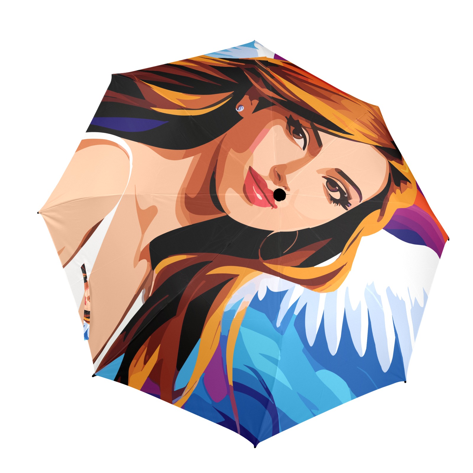 Beautiful guardian angel. Female character art. Semi-Automatic Foldable ...