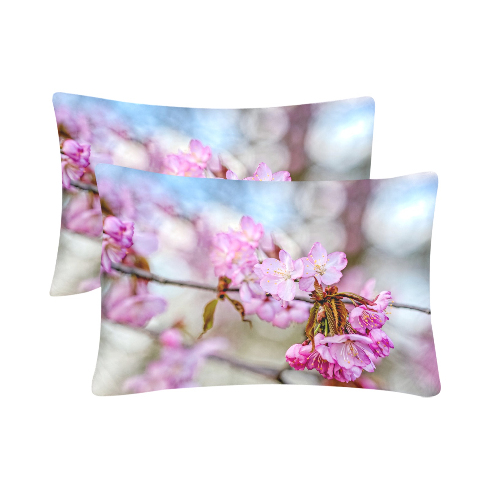 Beautiful pink sakura cherry blossoms in spring. Custom Pillow Case 20 ...