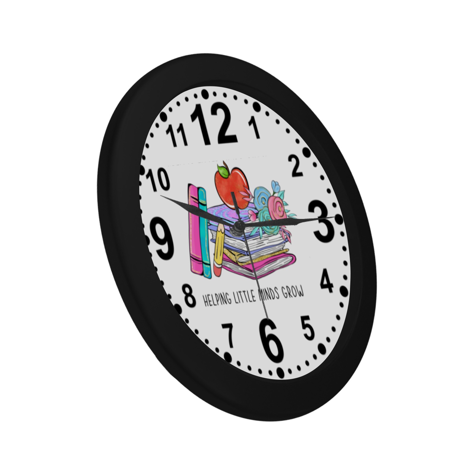 Helping Little Minds Grow Circular Plastic Wall clock | ID: D6886661