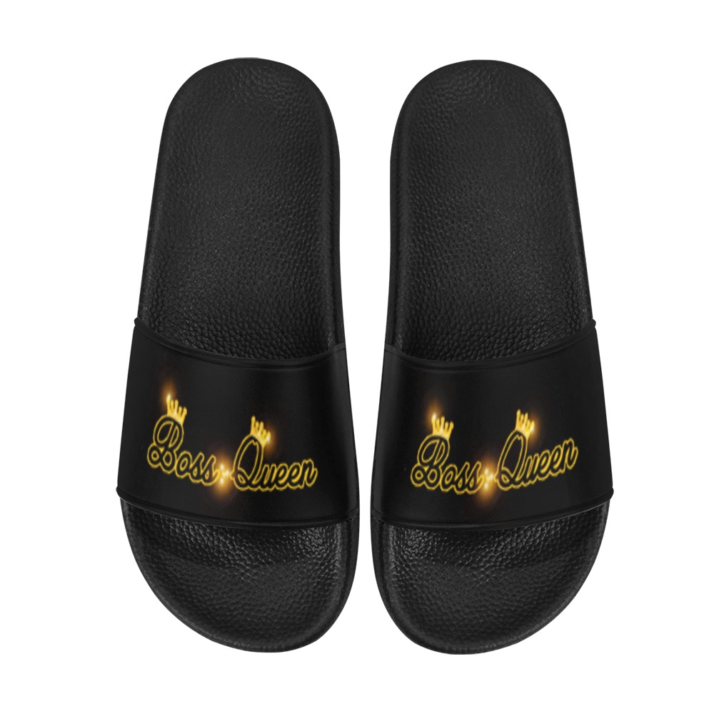 Boss Queen Drip Slides Black Women's Slide Sandals (Model 057) | ID ...