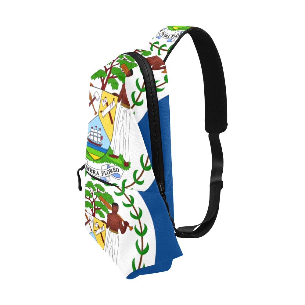 Flag_of_Belize.svg Chest Bag (Model 1678) | ID: D6334132
