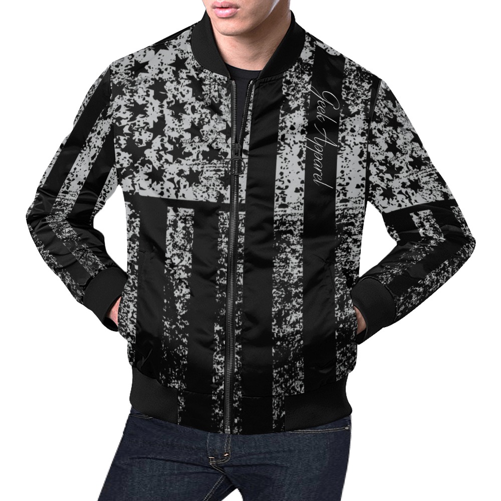Geek Apparel Signature American Flag Bomber Jacket All Over Print ...