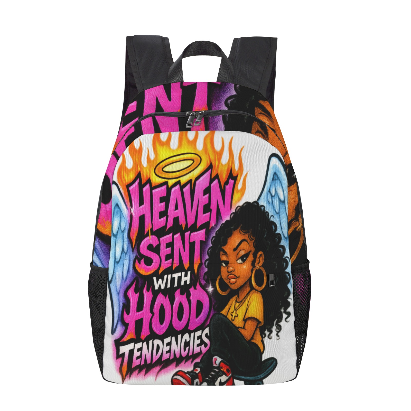 heaven sent with hood tendencies backpack Casual Backpack (Model 1754 ...