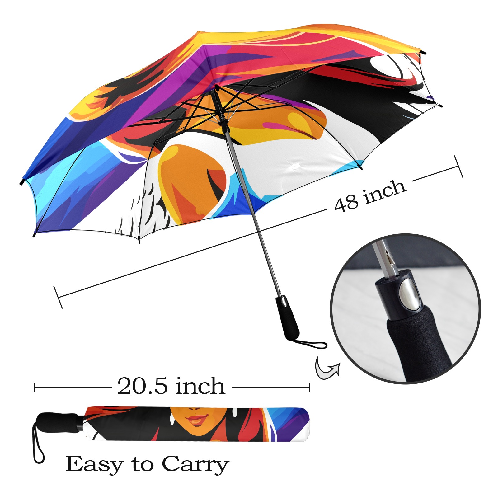 Red haired beauty -guardian angel. Colorful art. Semi-Automatic ...