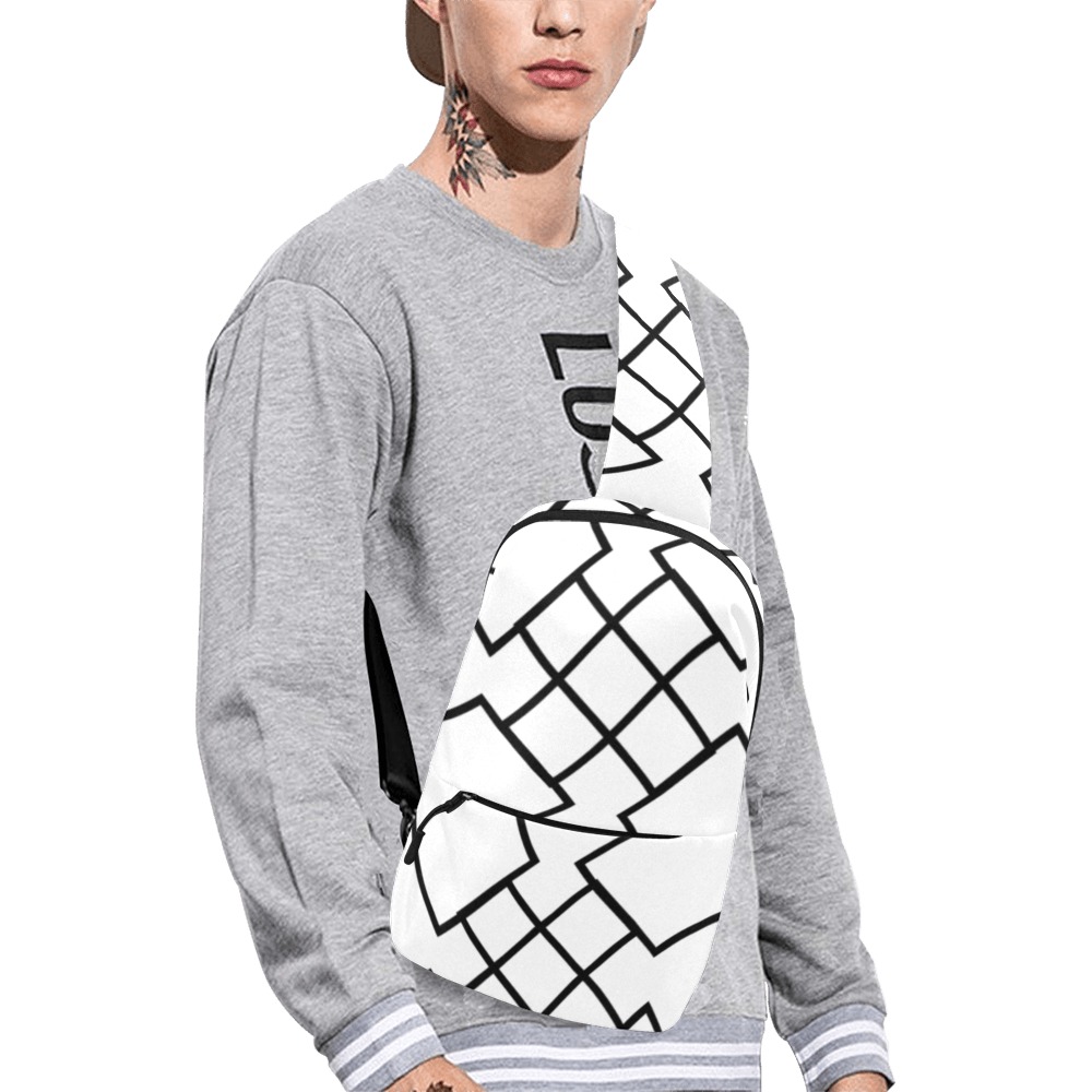 InterlockingCrosses Twirled Chest Bag (Model 1678) | ID: D6354918