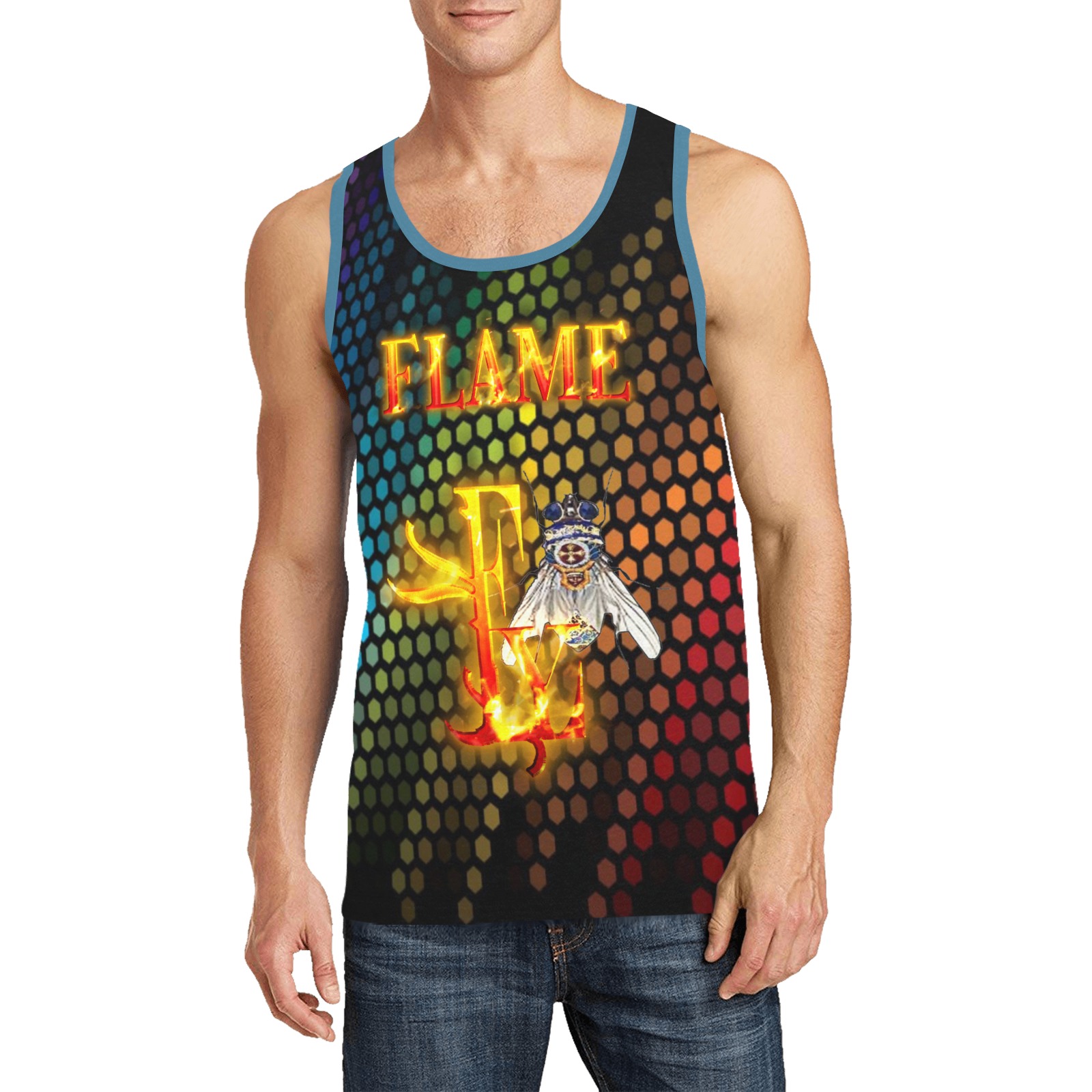 Flame Collectable Fly Men's All Over Print Tank Top (Model T57) | ID ...